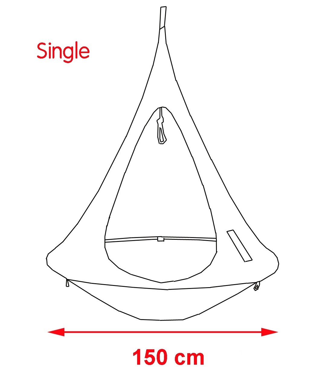 Hamaca Colgante - Cacoon Simple - Verde : venta Hamaca Colgante ...